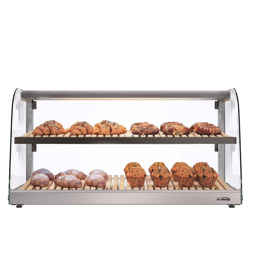 Koolmore 40 in. Glass Countertop Dry Bakery Display Case with Two ...