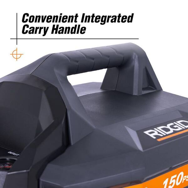 RIDGID 6 Gal. 150 PSI Portable Electric Oil-Free Jobsite Pancake Air ...