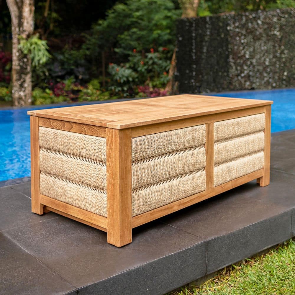 Cambridge Casual Cambridge Casual Blaine 61.5 Gal Teak Wicker Outdoor ...