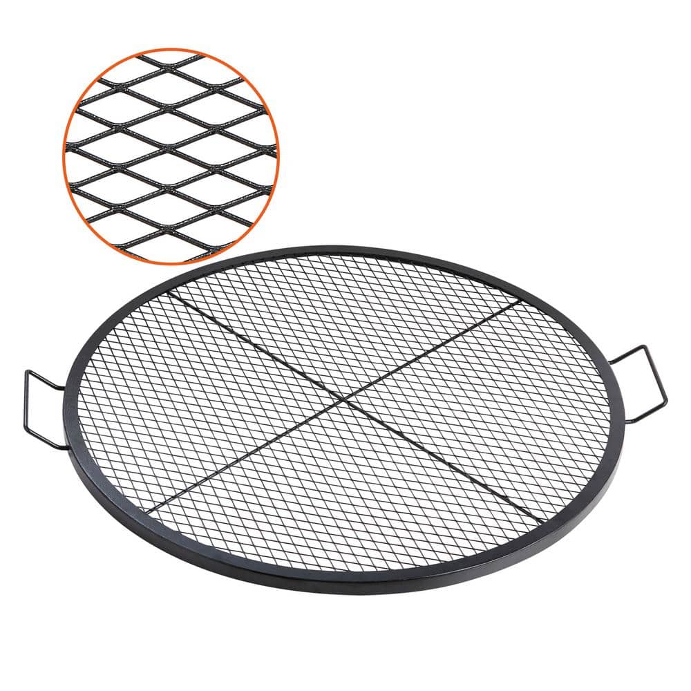 SKYSHALO X-Marks Fire Pit Grill Grate, Round Cooking Grate, Heavy Duty ...