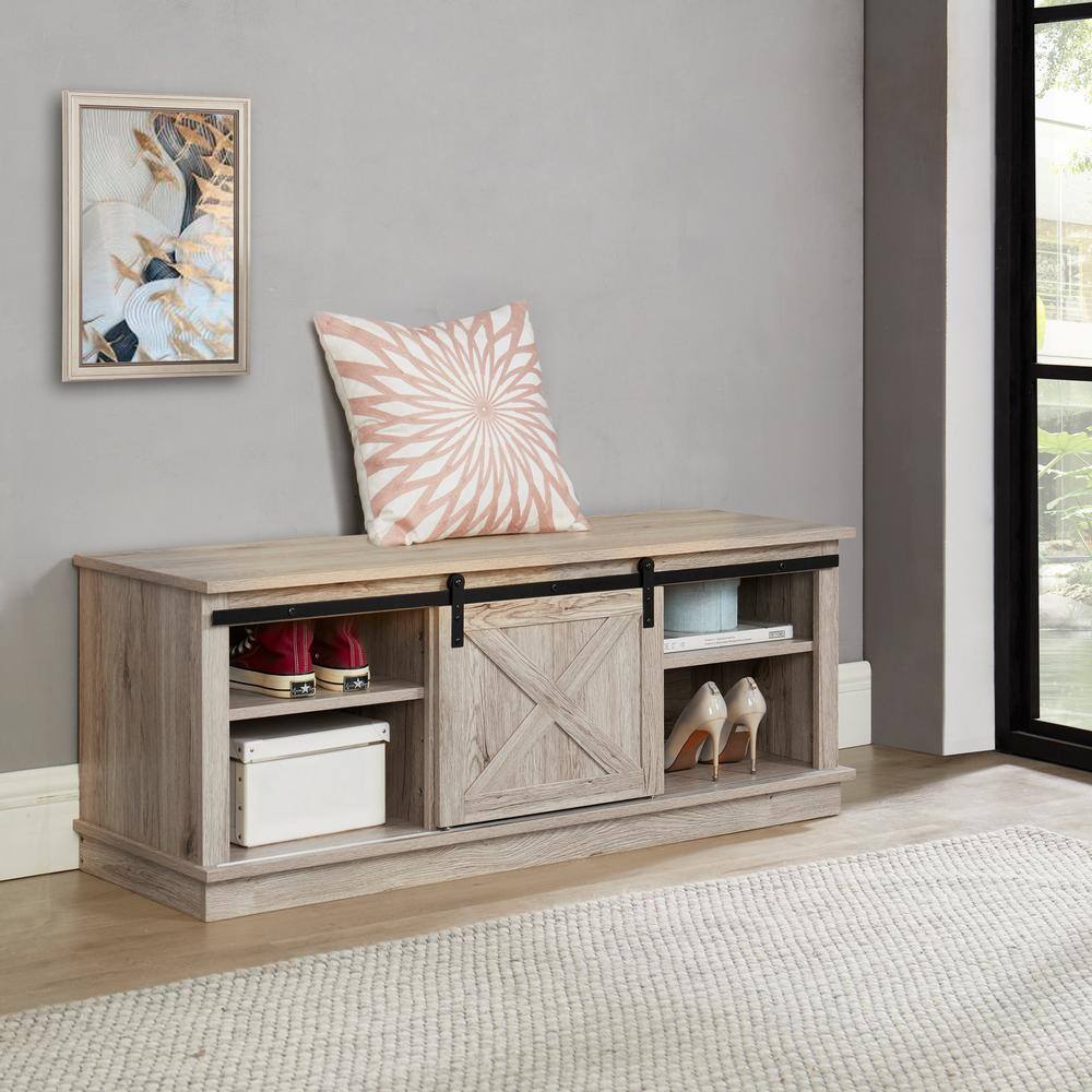 Have a question about HOMESTOCK 47 in. Natural Low Profile TV Stand ...