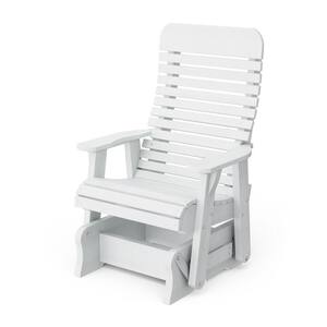 Wildridge Signature 1-Person Dark Gray Plastic Outdoor Glider LCC-406 ...