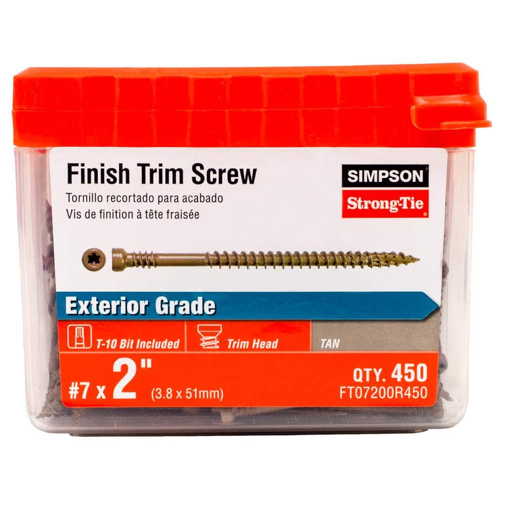 Simpson Strong-Tie 7 x 2 in. Quik Guard, Tan, T10 6-Lobe, Trim Head ...