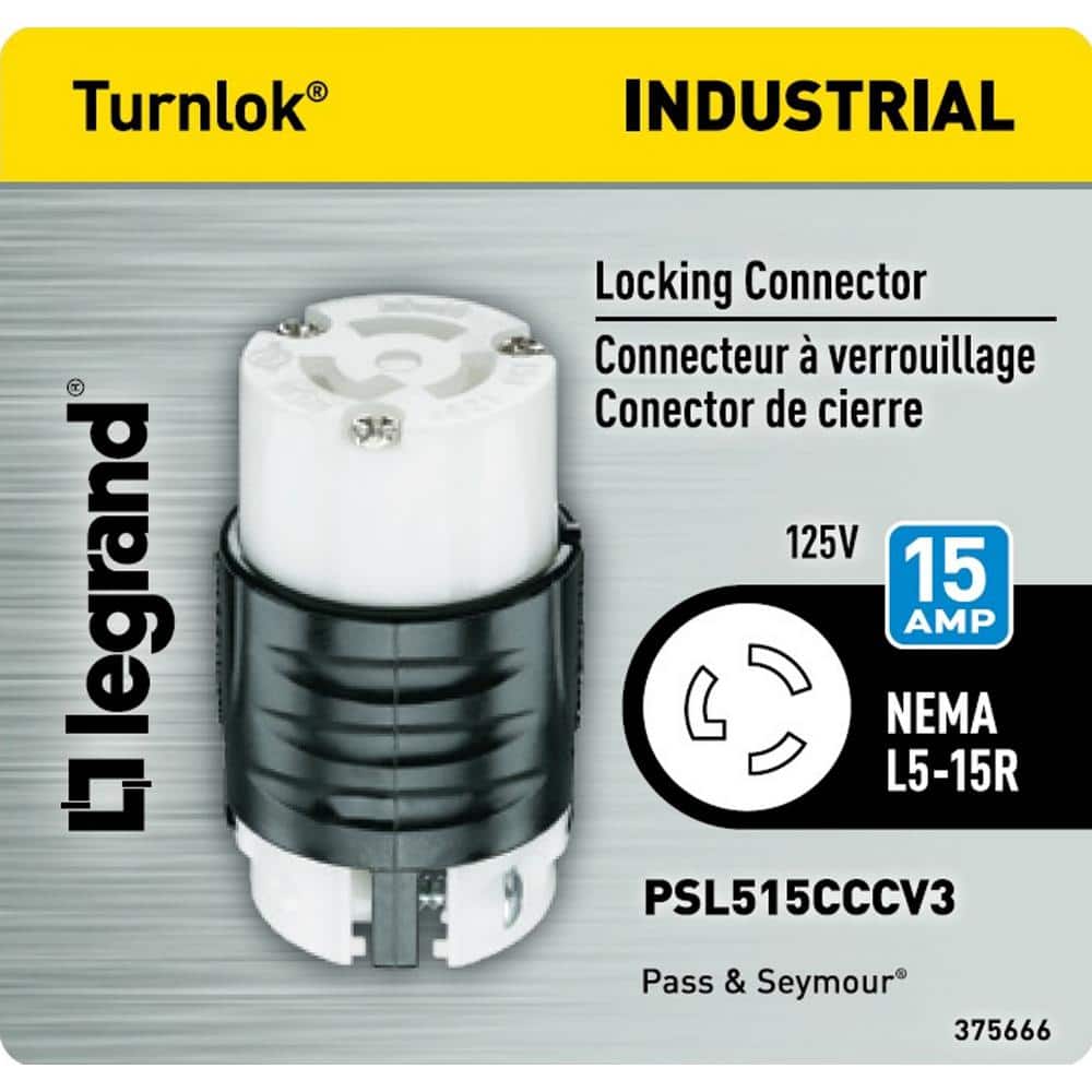 Buy Pass & Seymour Turnlok 15 Amp 125-Volt NEMA L5-15R Locking ...