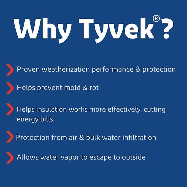 TYVEK 2 in. x 164 ft. HomeWrap Housewrap Installation Tape (328 Sq.Ft ...