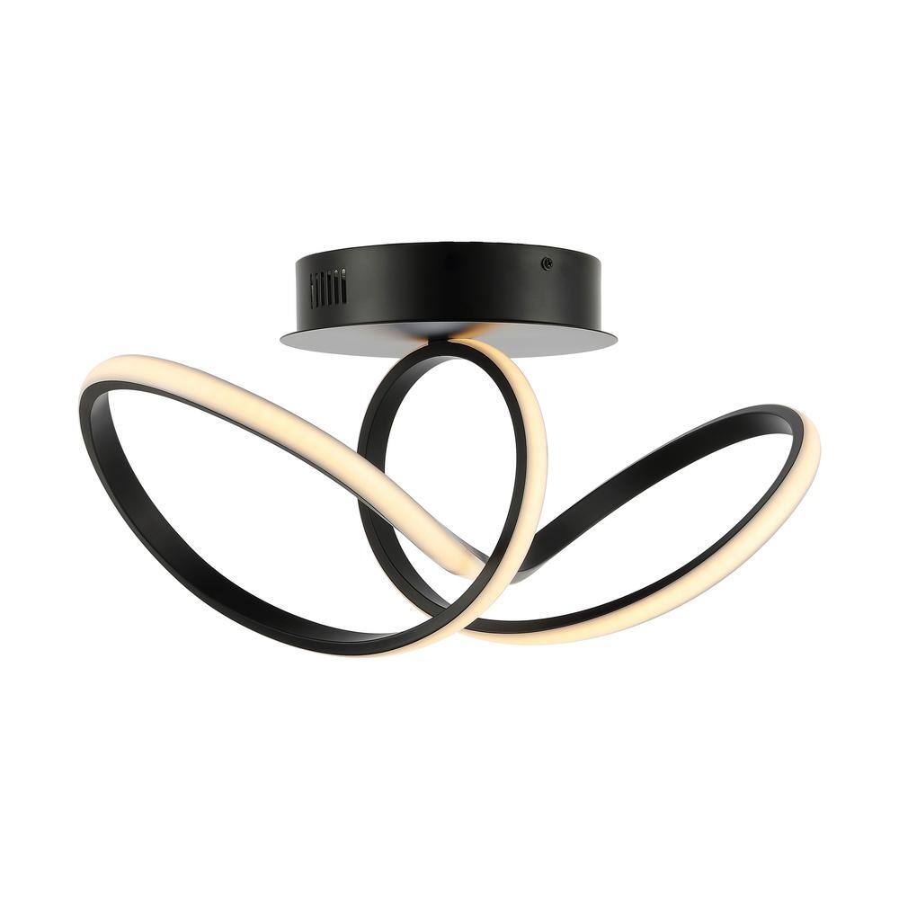 JONATHAN Y Chantelle 19.5 in. 1-Light Modern Minimalist Aluminum Loop ...