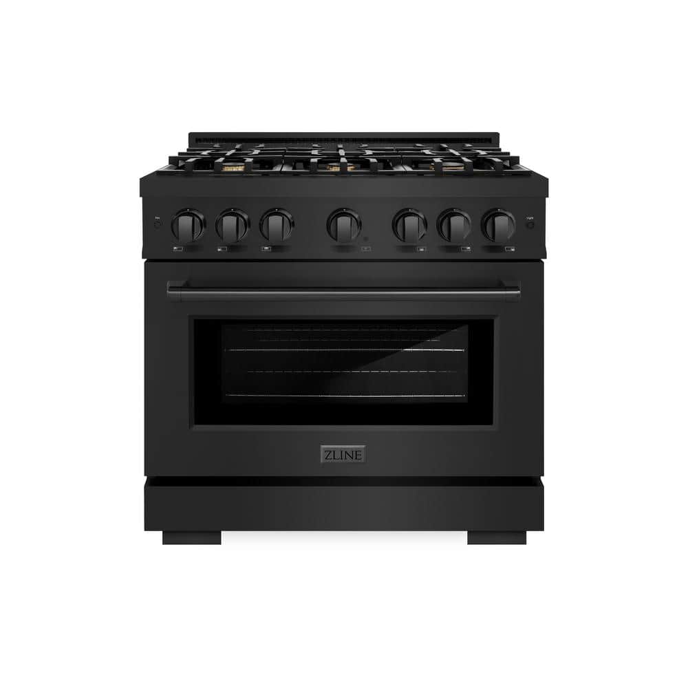 ZLINE Kitchen and Bath Select 36 in. 6-Burner Dual Fuel Range with ...