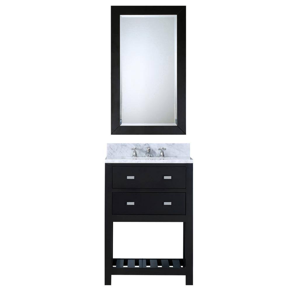 Water Creation 24 in. Vanity in Espresso with Marble Vanity Top in ...