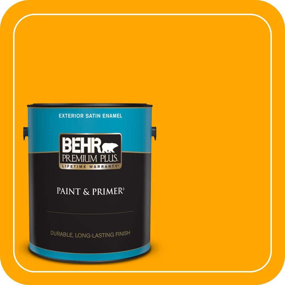 BEHR PREMIUM PLUS 1 gal. #S-G-330 Instant Delight Satin Enamel Exterior ...
