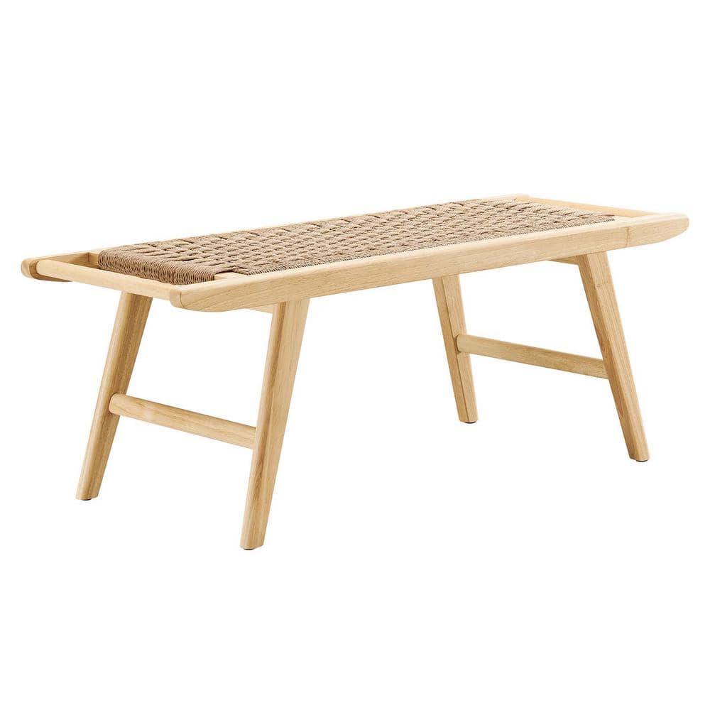 MODWAY Saorise in Natural Natural Wood Dining Bench 47 in. EEI-6552-NAT ...