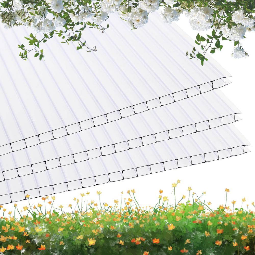 Angel Sar 15-Pack 2 ft. W x 4 ft. L x 0.16 in. Polycarbonate Roof Panel ...
