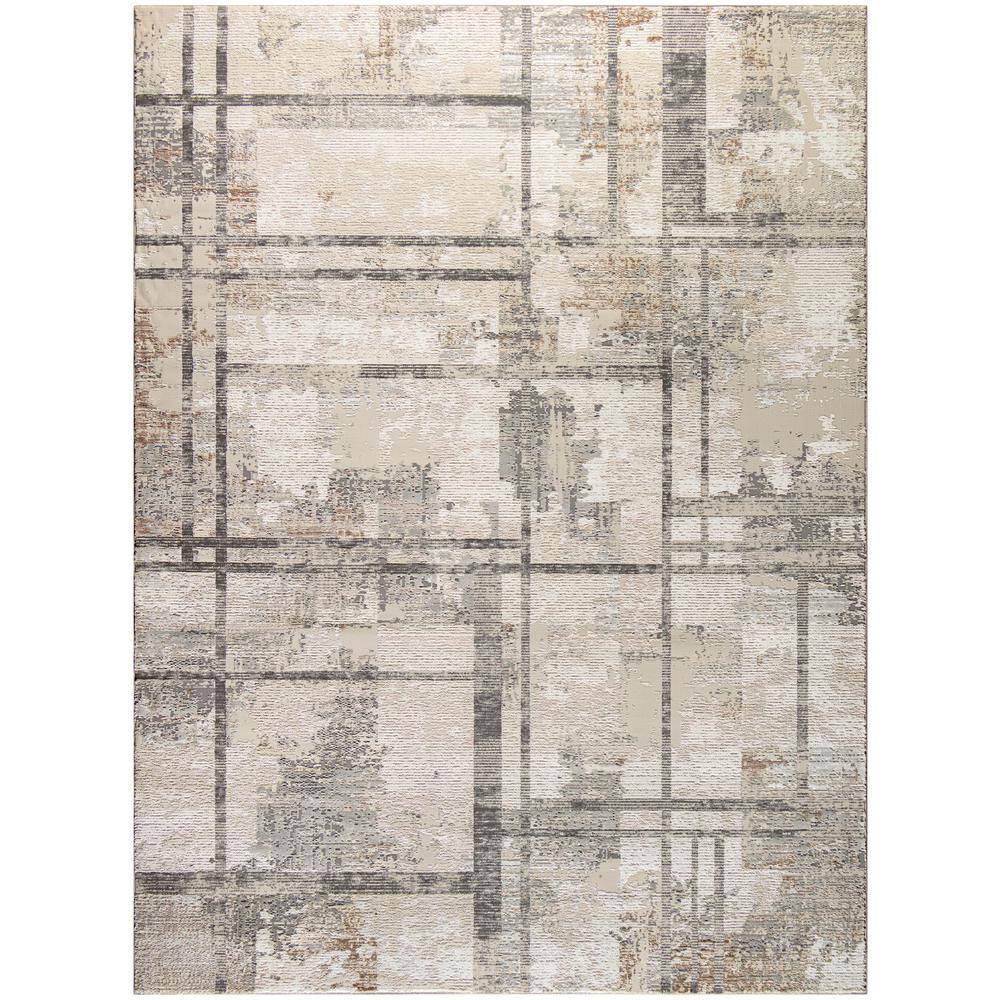 Nourison Eco-Friendly Ivory Multicolor 9 ft. x 12 ft. Abstract ...