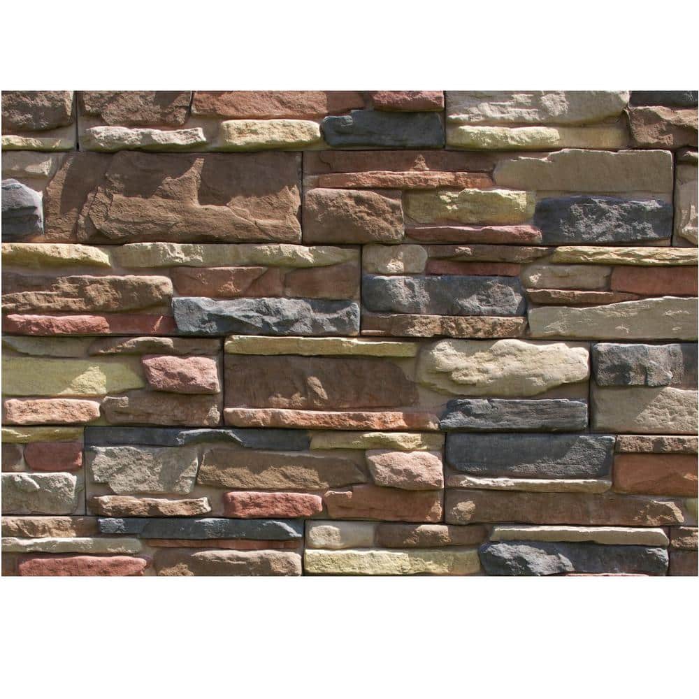 M-Rock Easy Stack 20 in. W x 5 in. L Copper Hill Ledge Manufactured ...