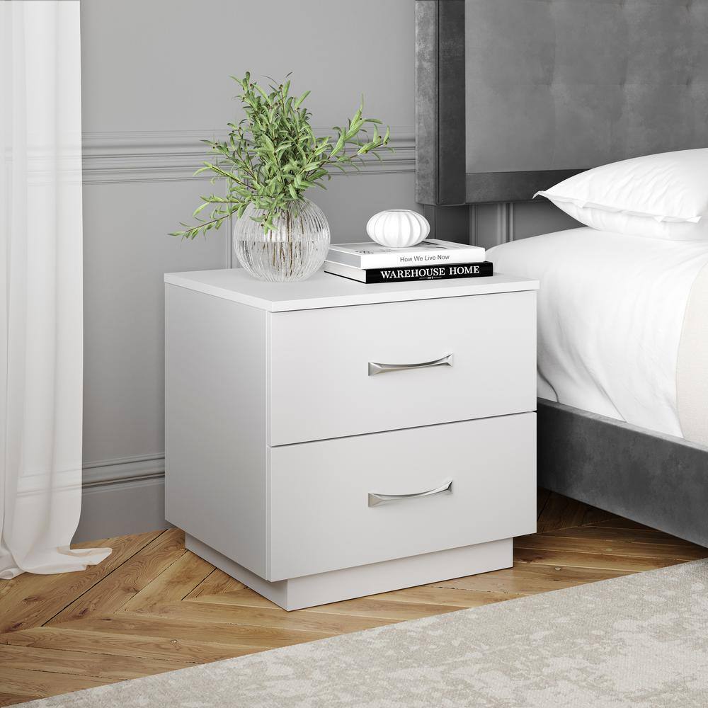 Boyd Sleep Hamilton Modern 2-Drawer Nightstand with Pedestal Base ...