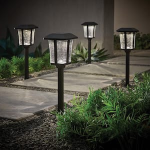 Philips Reina Outdoor Solar Integrated LED Path Light Black High ...