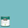 BEHR PREMIUM PLUS 1 qt. #M460-4 Pure Turquoise Semi-Gloss Enamel Low ...