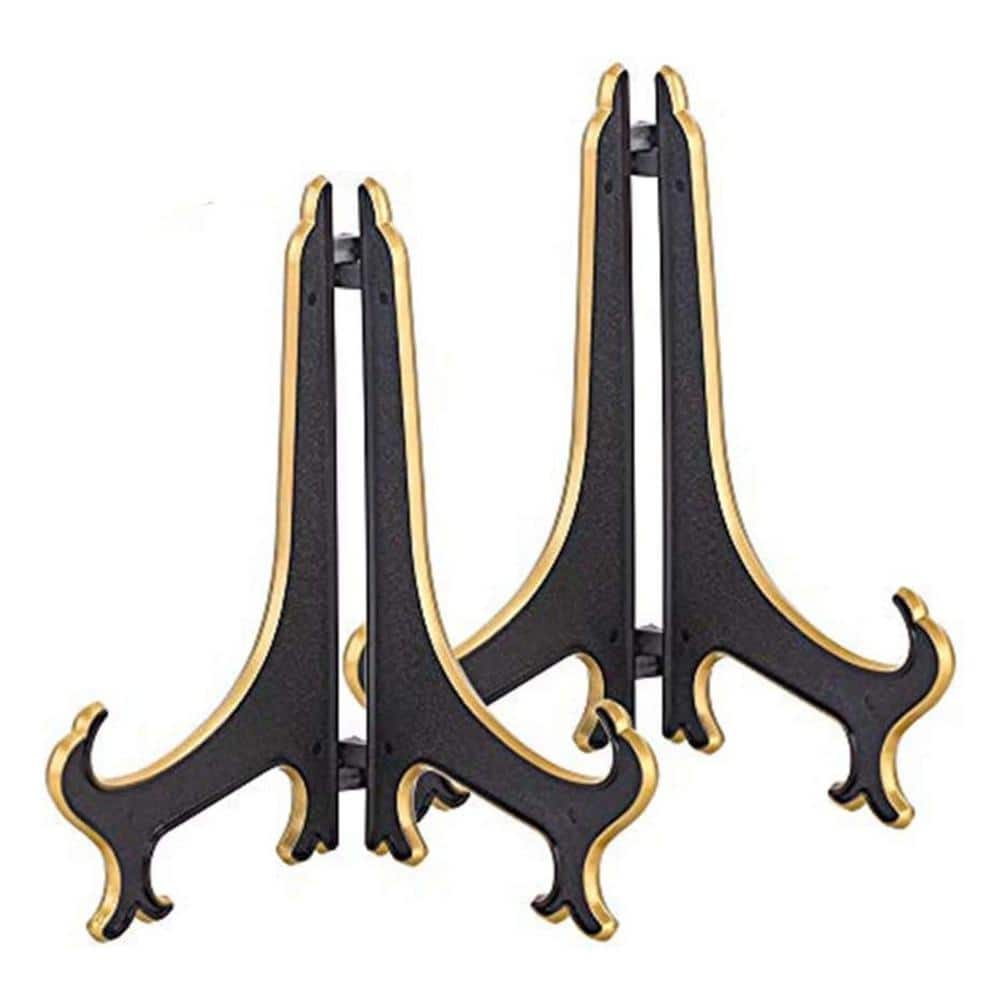 Afoxsos 8 in. Decorative Plate Stand Holder Plastic Picture Easel ...