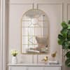 Home Decorators Collection Medium Arched Gold Windowpane Classic Accent ...