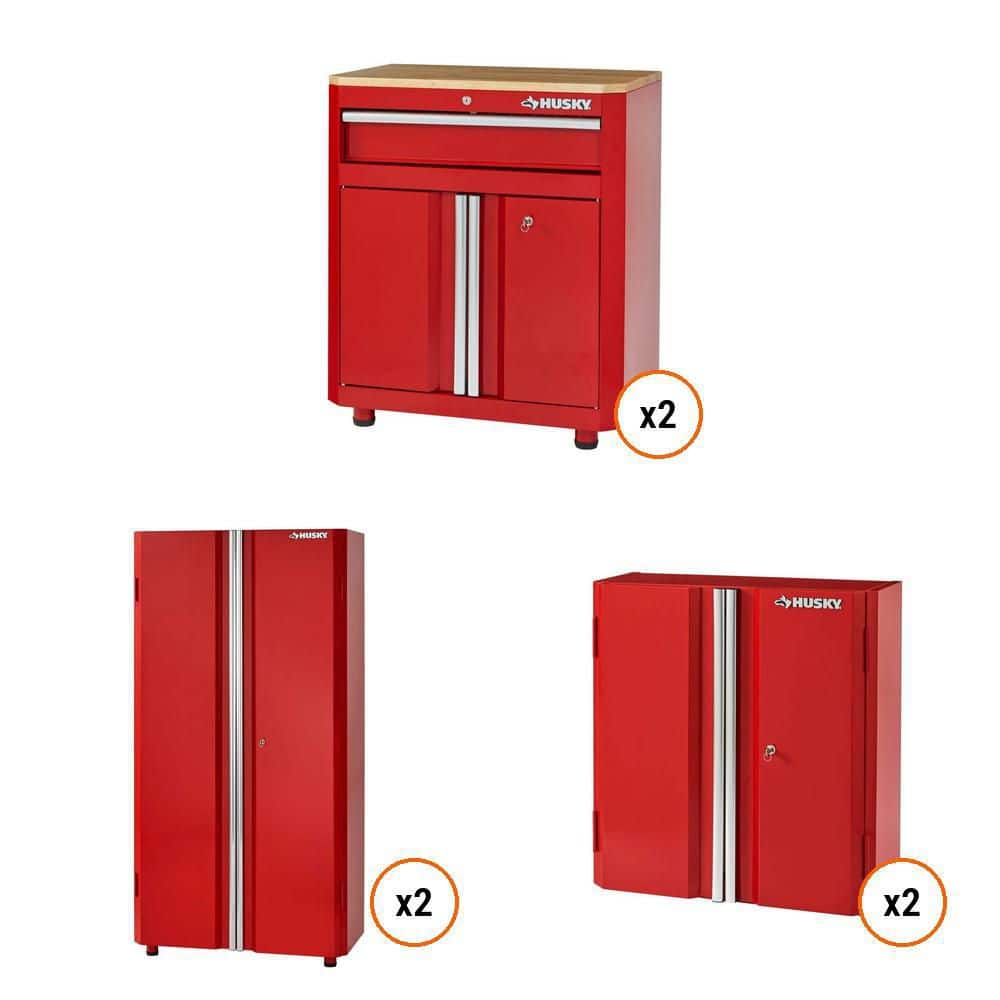 Husky 28 in. Base, 36.6 in. Freestanding, and 28 in. Wall Mounted Black ...