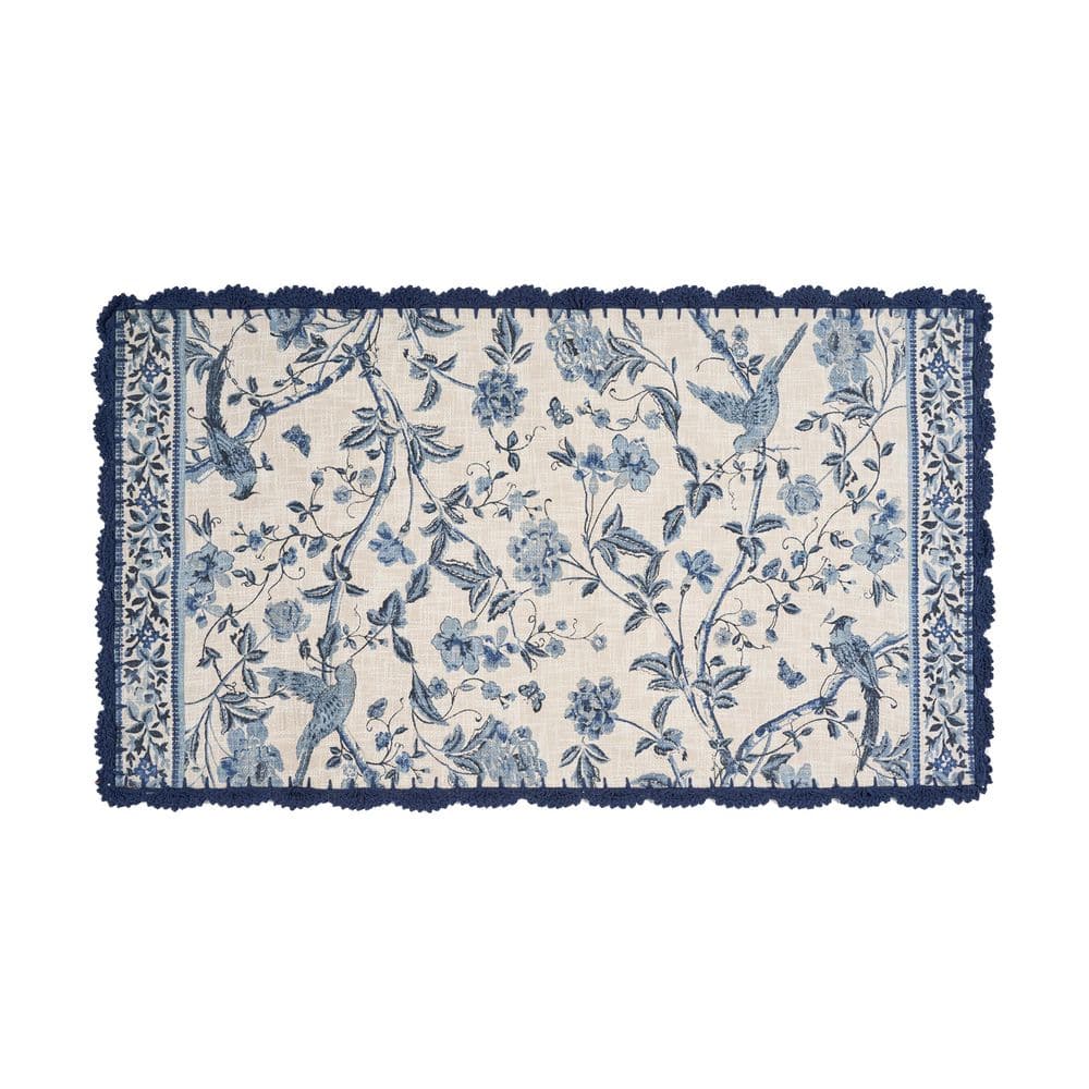 Reviews for Laura Ashley Summer Palace 2.2 ft. x 3.7 ft. Indigo Floral ...
