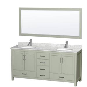 Wyndham Collection Sheffield 60 in. W x 22 in. D x 35 in. H Double Bath ...