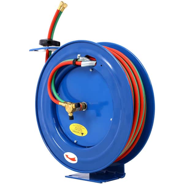 vego garden Hose Reel Retractable Hi-Flow 5/8 in. Dia x 100 ft. Wall ...