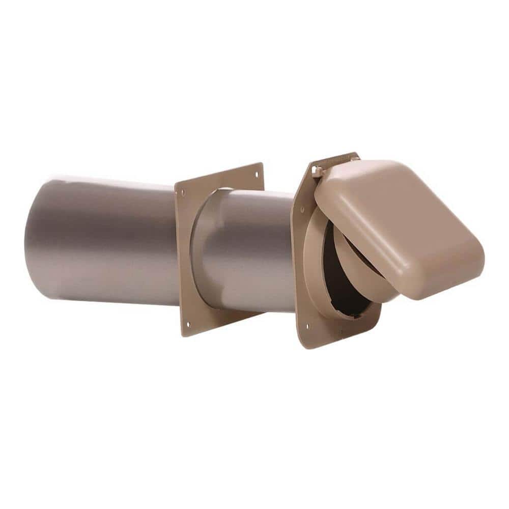 NO-PEST VENT 4 in. Low Profile Dual Door Wall Vent in Tan NPVT - The ...