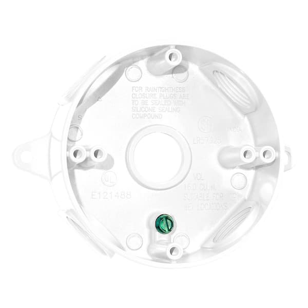 Commercial Electric Round Metal Weatherproof Electrical Outlet Box with ...