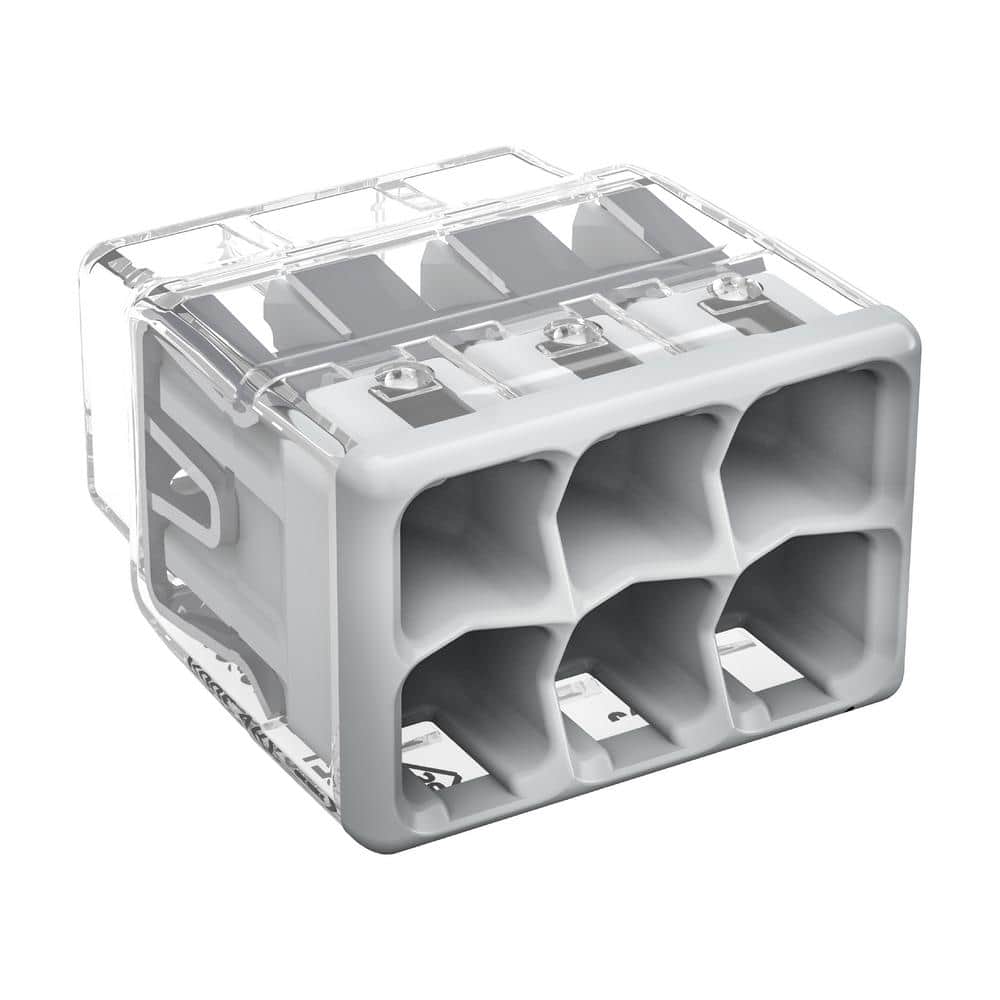 WAGO 2773 Series 6-Port Push-in Wire Connector for Junction Boxes ...