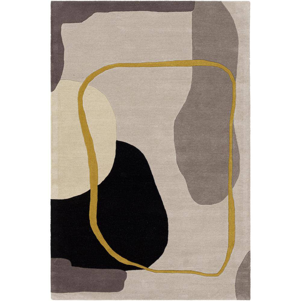 Livabliss Queens Gray Modern 6 ft. x 9 ft. Indoor Area Rug QUN2303-69 ...
