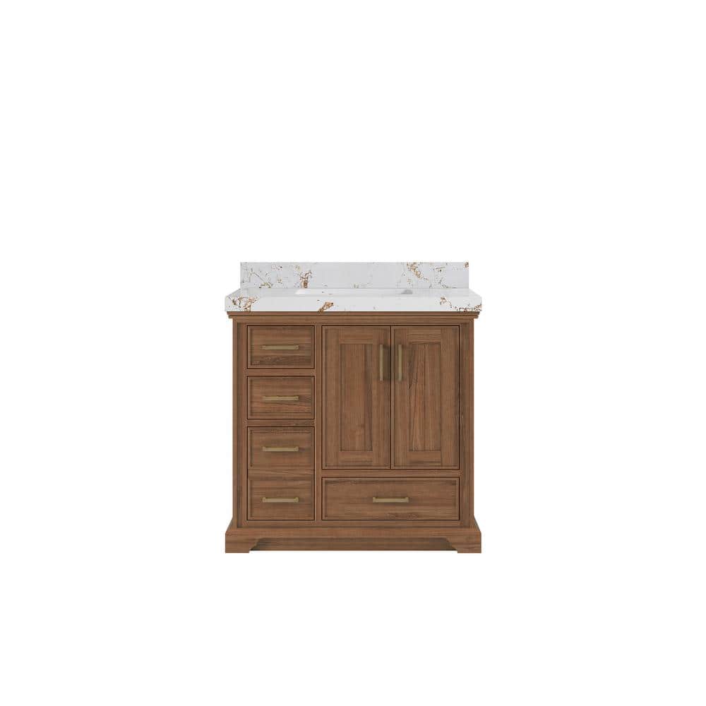 Willow Collections Charlotte Teak 36 in. W x 22 in. D x 36 in. H Center ...