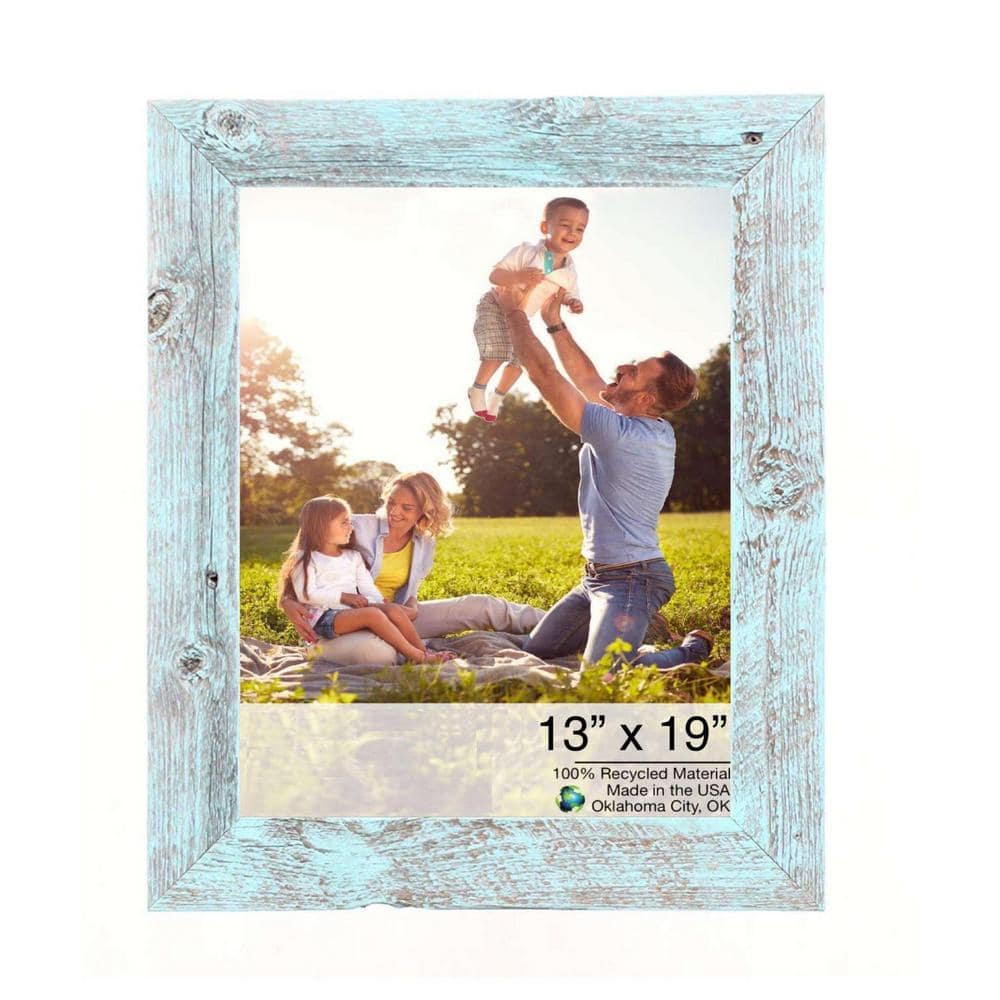 HomeRoots Victoria 13 in. W. x 19 in. Robin's Egg Blue Picture Frame ...