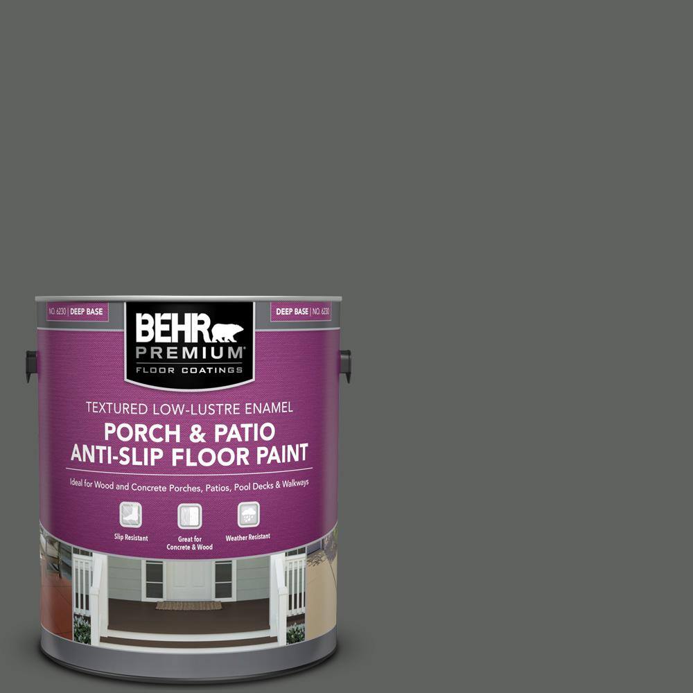 BEHR PREMIUM 1 gal. #N460-6 Hematite Textured Low-Lustre Enamel ...