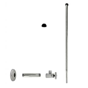 Westbrass 3/8 in. x 20 in. Flat Head Toilet Supply Riser in Polished ...