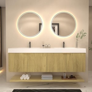 BV Better Vanity Stella 84 in. W x 20 in. D x 22 in. H Double Sink ...