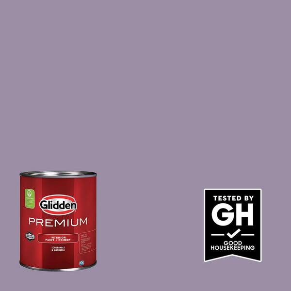 Glidden Premium 1 qt. PPG1174-5 Smoky Grape Semi-Gloss Interior Paint ...