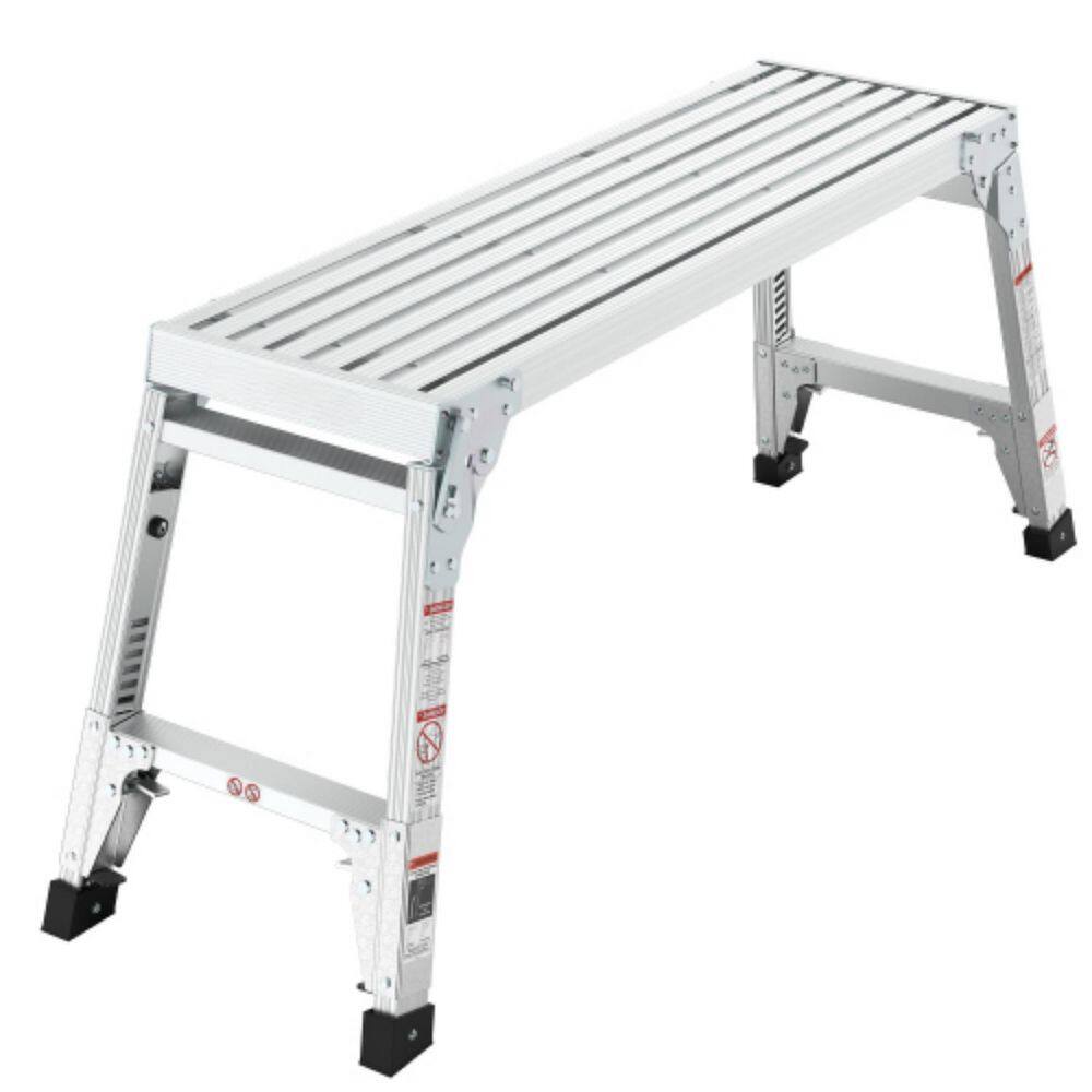 3.3 ft. Aluminum Alloy Work Platform Portable Work Bench Folding Ladder ...