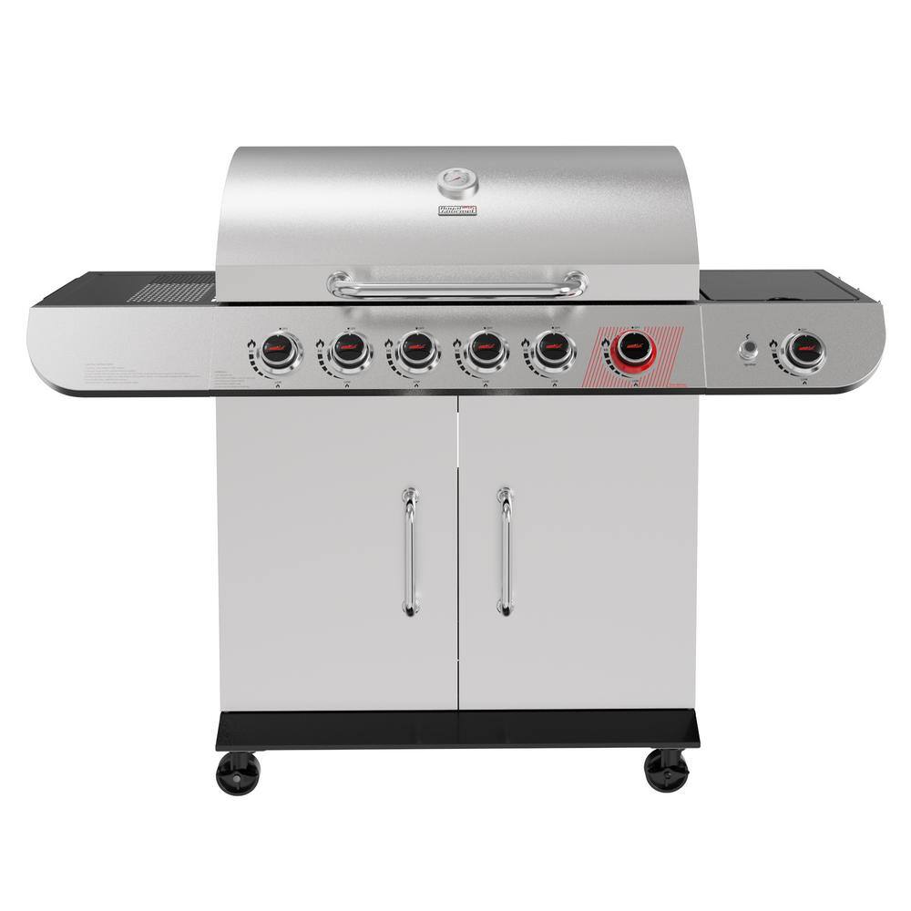 Royal Gourmet 6-Burner BBQ Liquid Propane Gas Grill with Sear and Side ...