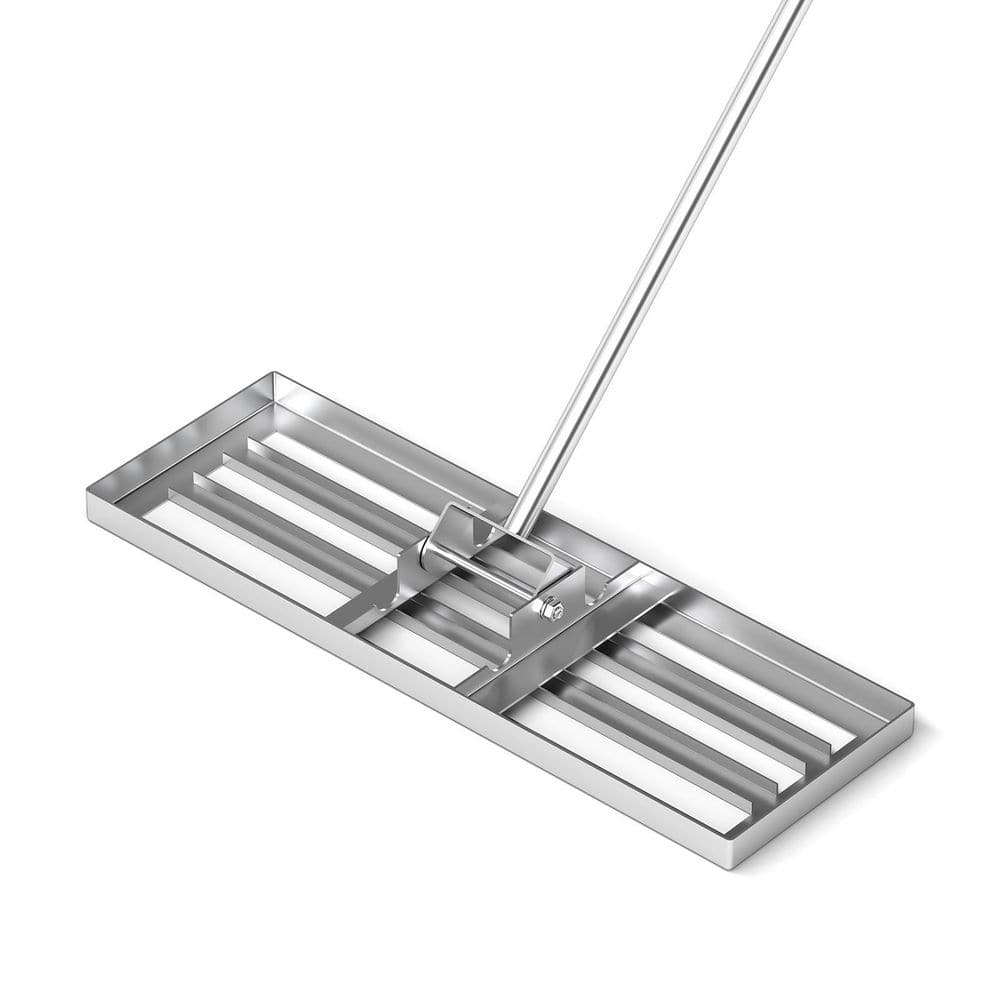 ANGELES HOME 67 in. Metal Lawn Leveling Rake with Ergonomic Handle ...