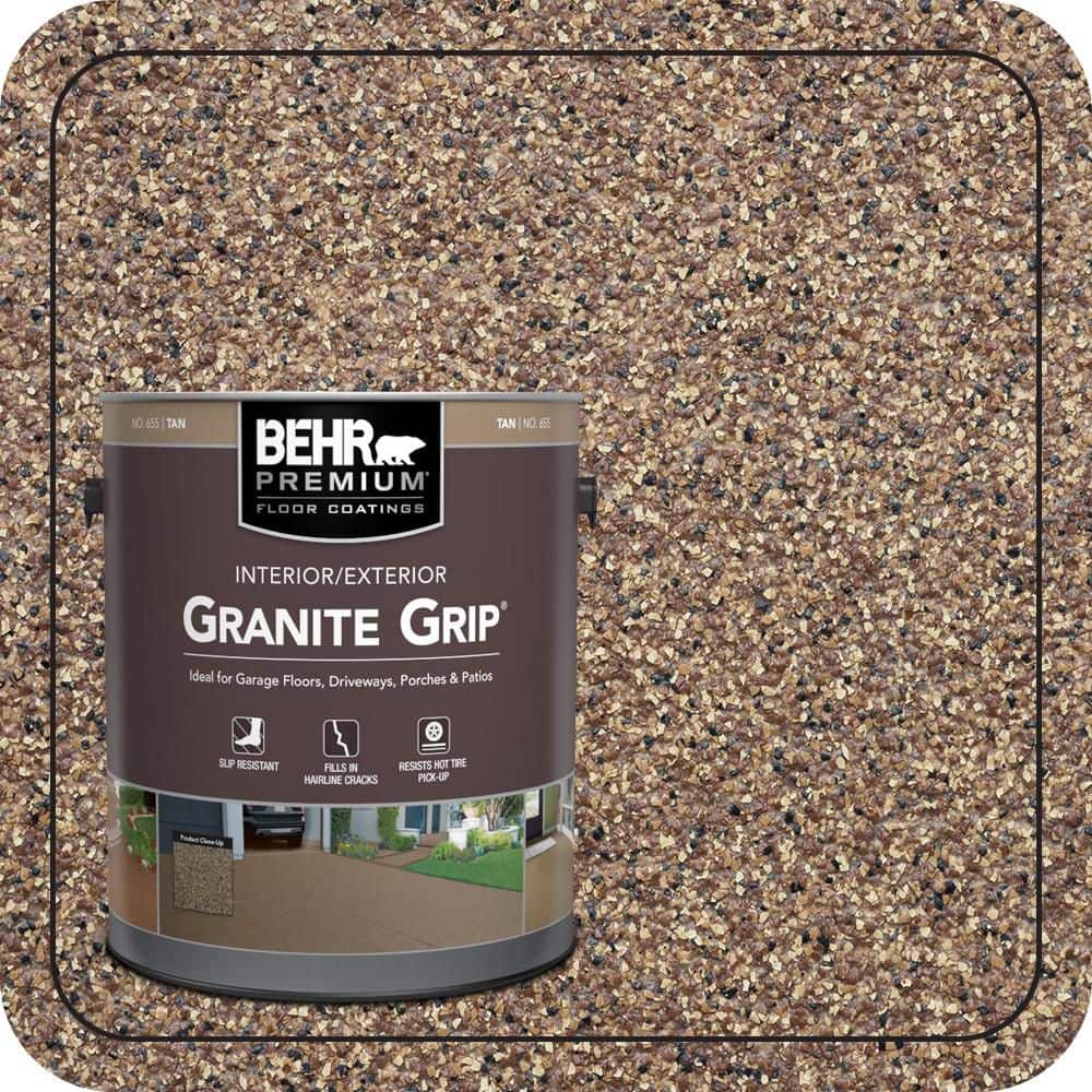 BEHR PREMIUM 1 Gal. Tan Granite Grip Decorative Flat Interior/Exterior ...