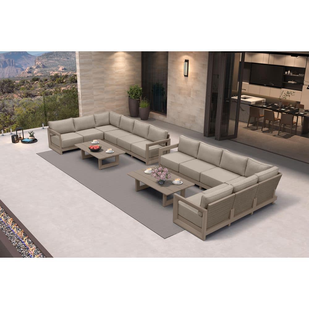 PURPLE LEAF 14-Piecess Patio Conversation Sets All Weather Outdoor ...