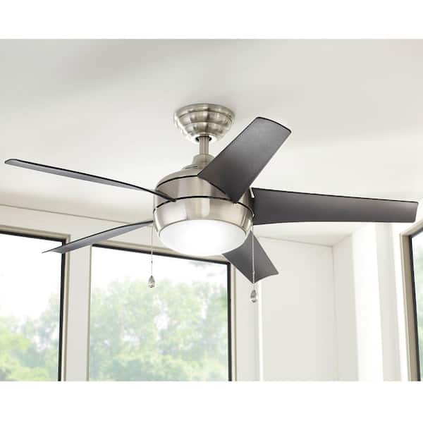 Home Decorators Collection Windward IV 52 in. Brushed Nickel Ceiling ...