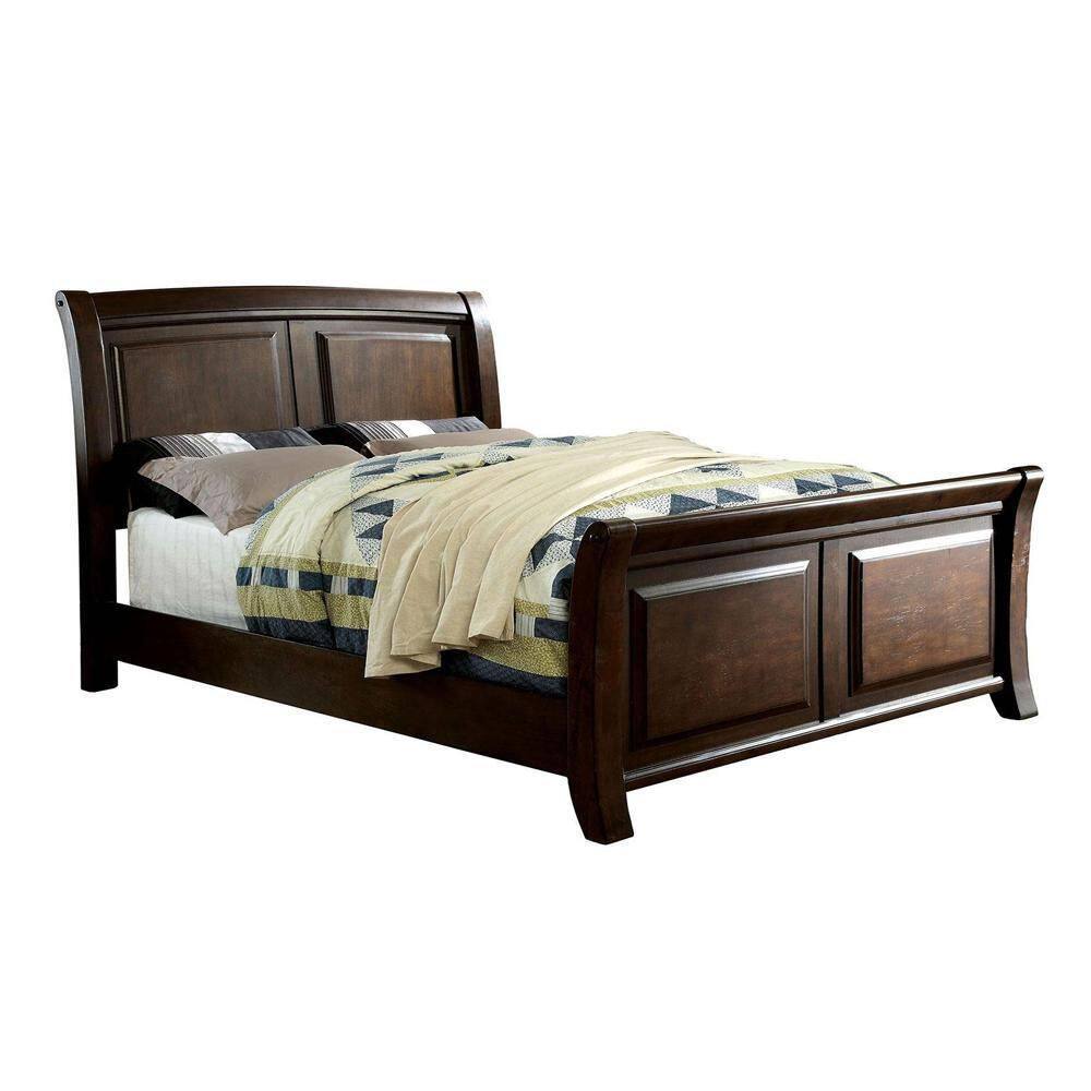 Drake Brown Wood Frame California King Platform Bed AD1808CK-BED - The ...