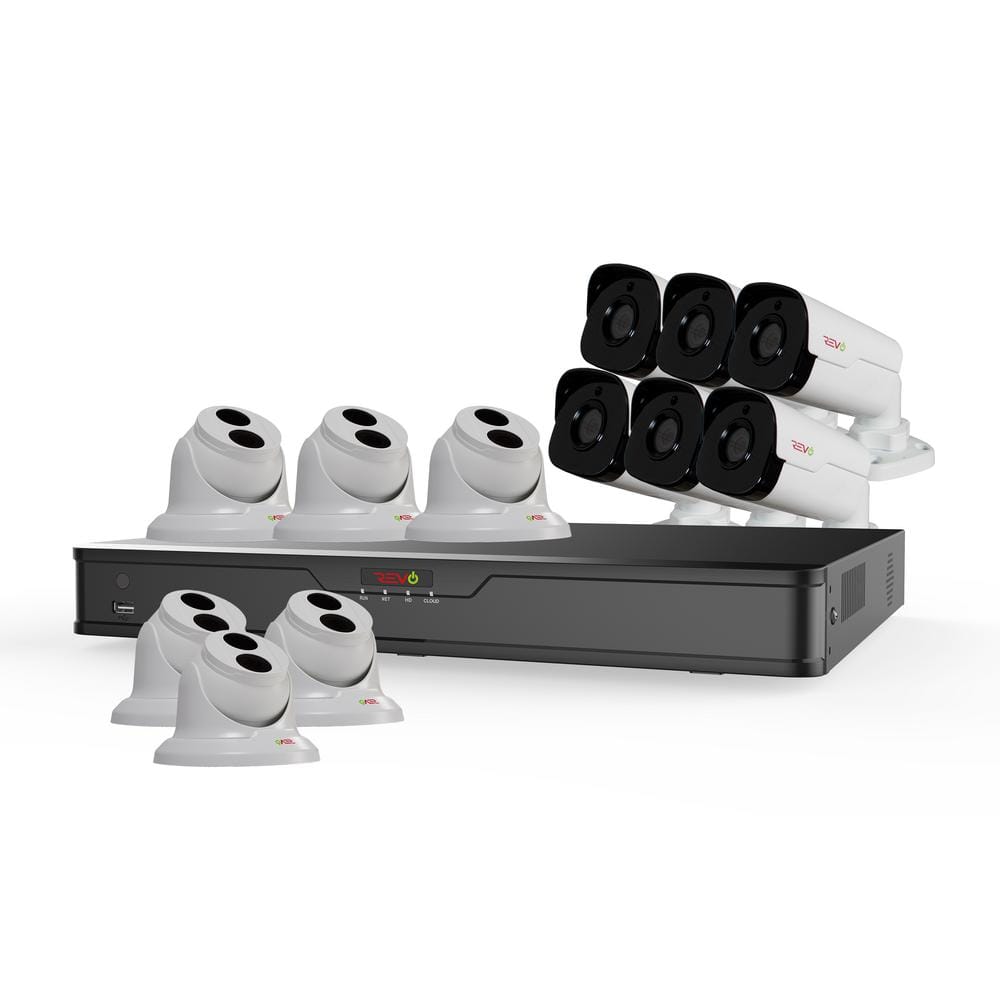 Revo Ultra HD 16-Channel 4TB NVR Surveillance System with 12 4 ...