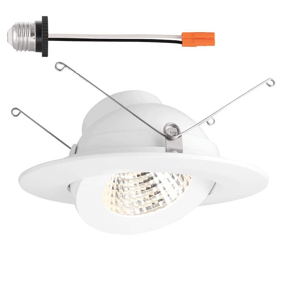 EnviroLite 5 in. /6 in. Dimmable Integrated LED White Round Recessed ...