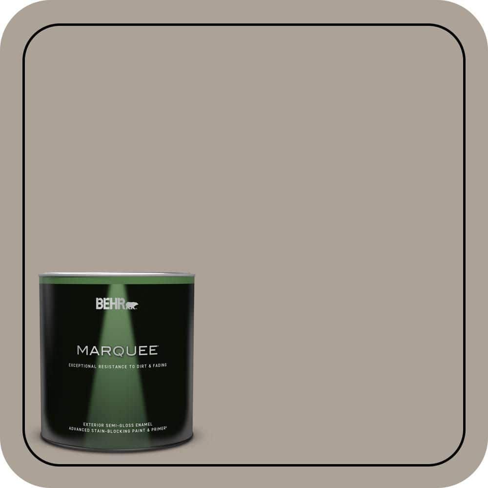BEHR MARQUEE 1 qt. #ECC-18-1 Quail Ridge Semi-Gloss Enamel Exterior ...