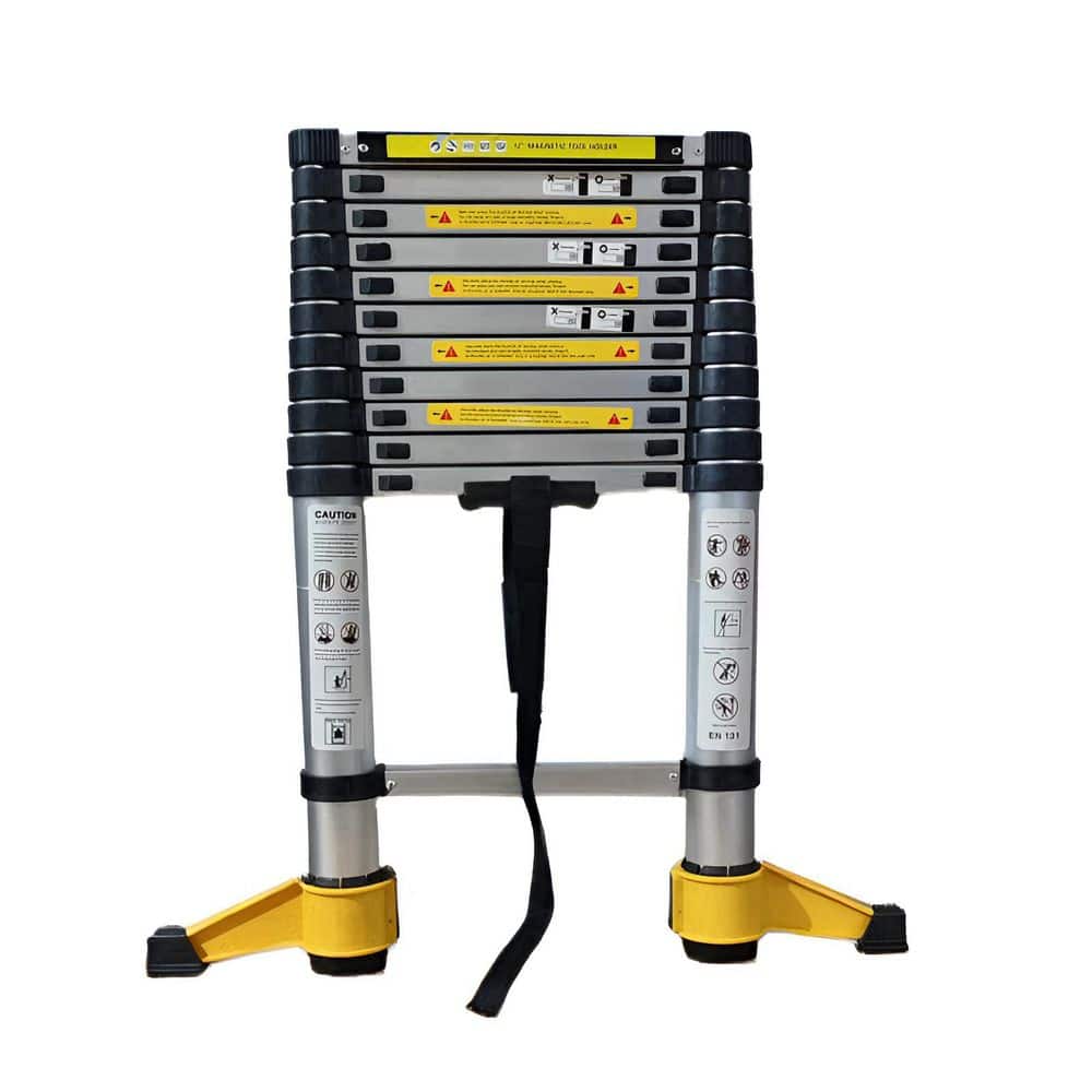 11.5 ft. Aluminum Telescopic Extension Ladder with Suction Magnetic ...