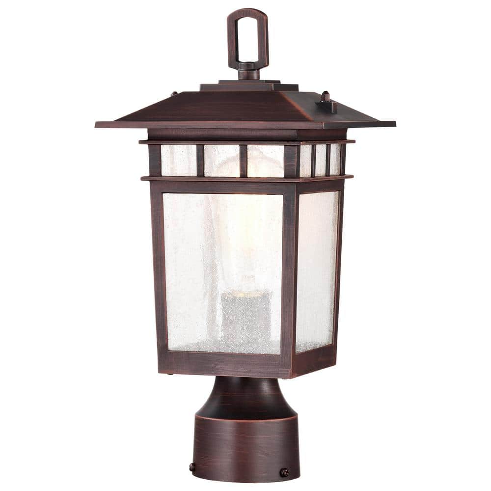 SATCO Cove Neck 1-Light Rustic Bronze Aluminum Hardwired Outdoor ...