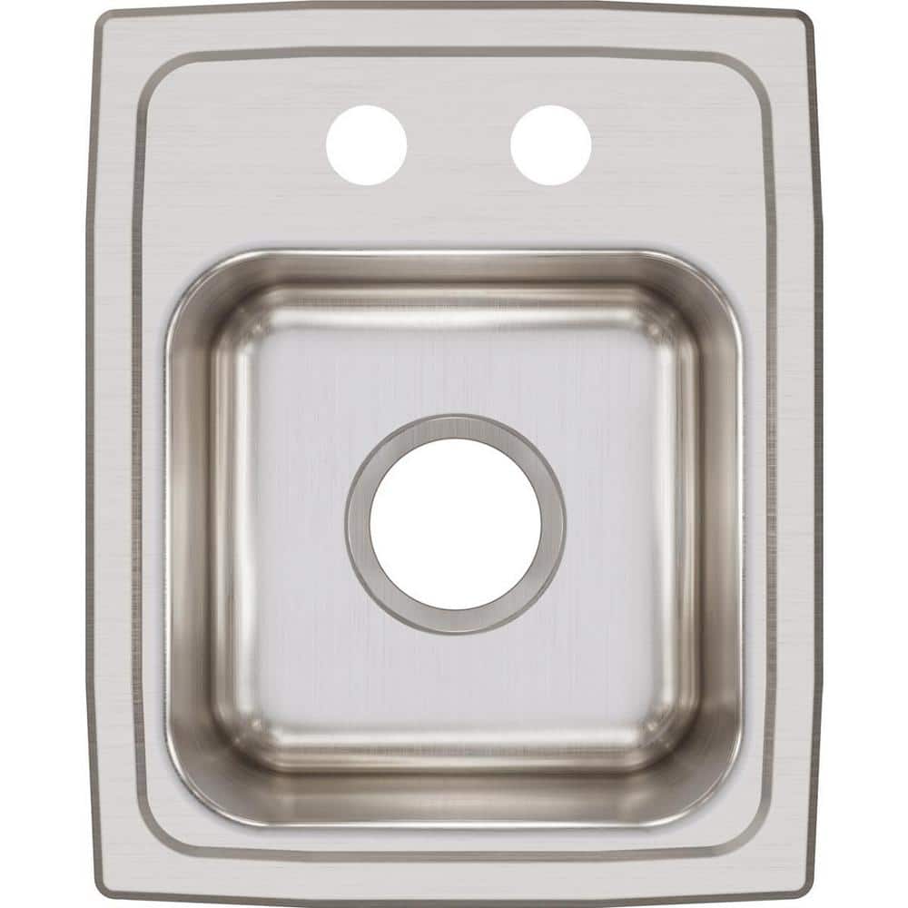 Elkay Lustertone 13 in. Drop-in Single Bowl 18-Gauge Stainless Steel ...