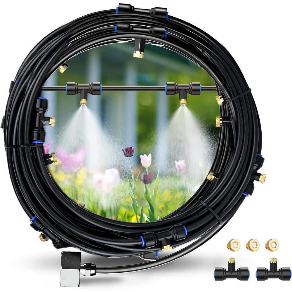 Misopily 59 ft. Misting Cooling System with 18 T-Joints, 18 Misting ...